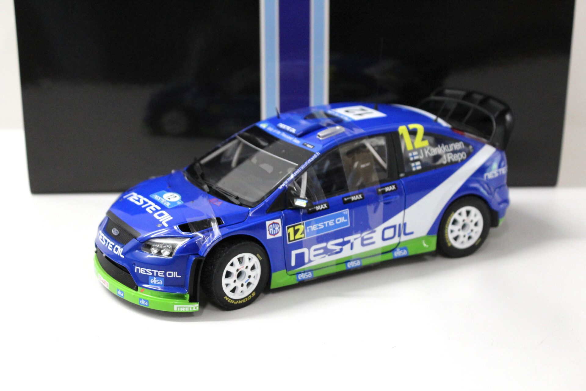 1:18 SunStar Ford Focus RS WRC08 Rally Finland 2010 #12 Kankkunen/Repo ...