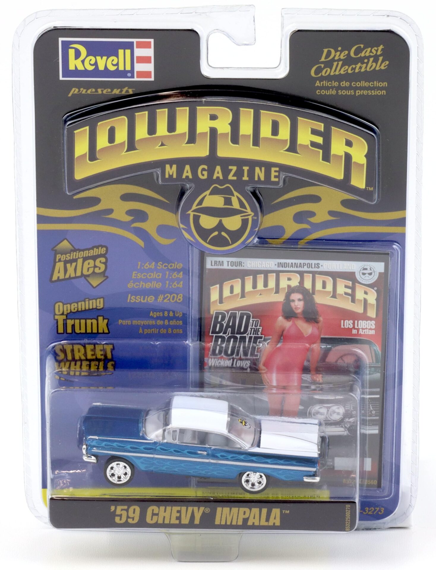 1:64 Revell Lowrider 1959 Chevrolet Impala blue/ white #208 Bad to the ...