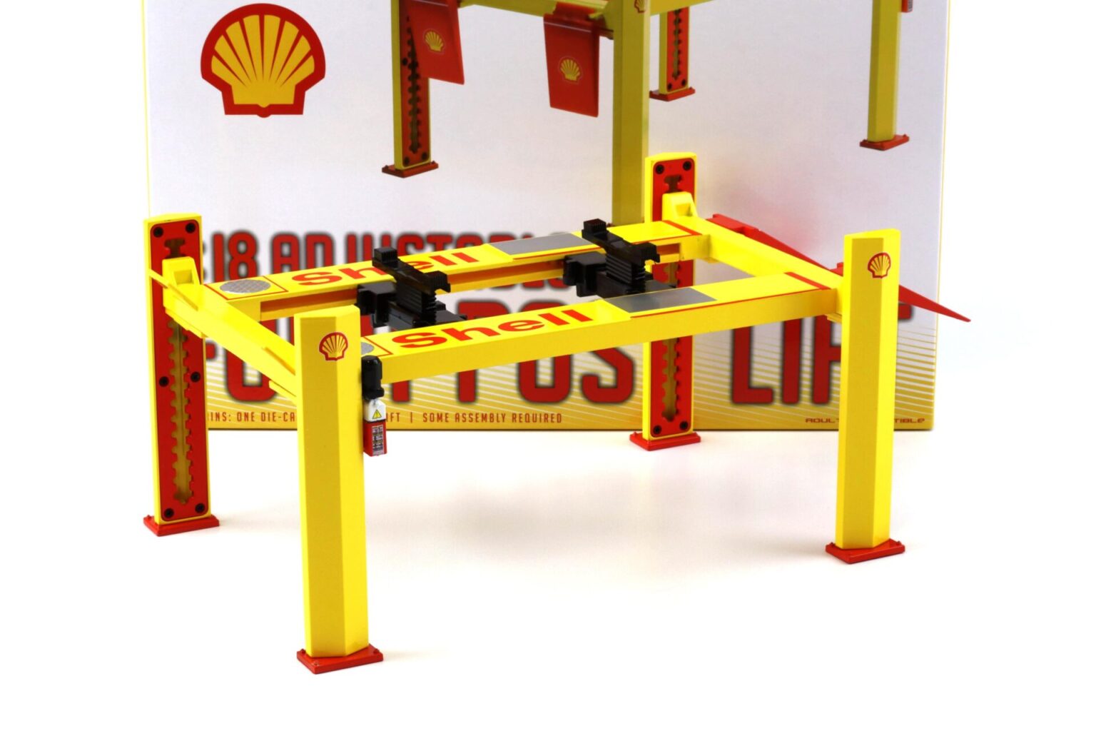 1:18 Greenlight SHELL Adjustable FOUR-POST Lift Hebebühne Zubehör ...