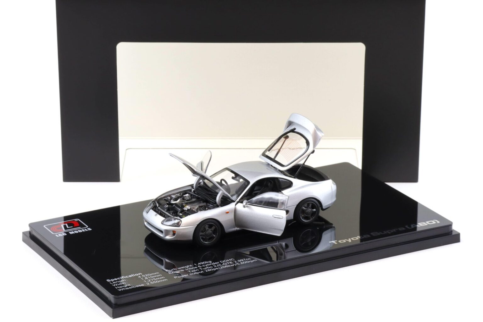 1:43 LCD Models Toyota Supra A80 Coupe RHD silver metallic LCD43009-SI ...