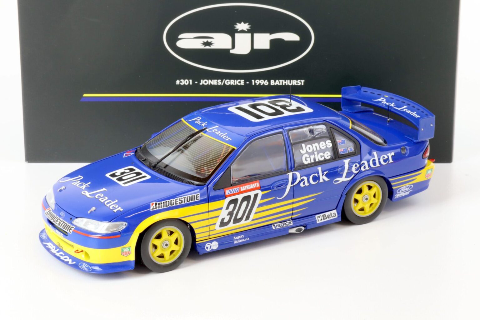 1:18 APEX Ford Falcon Pack Leader Racing #301 Jones/Grice 1996 Bathurst ...