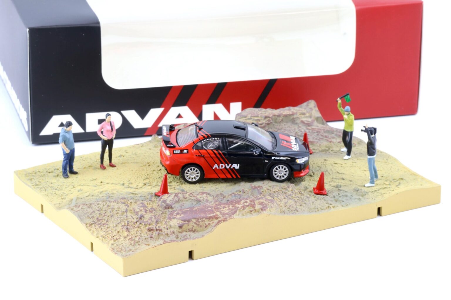 1:64 BMC BM Creations Mitsubishi Lancer Evolution X ADVAN Rally Diorama ...