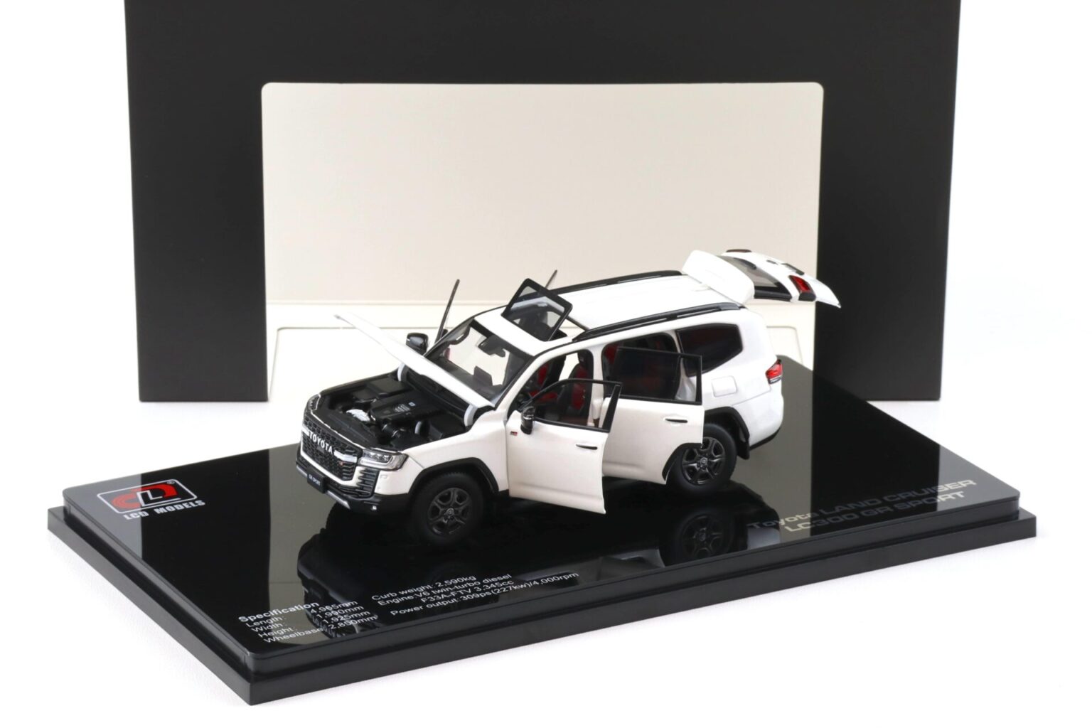 1:43 LCD Models Toyota Land Cruiser LC300 GR Sport white metallic ...
