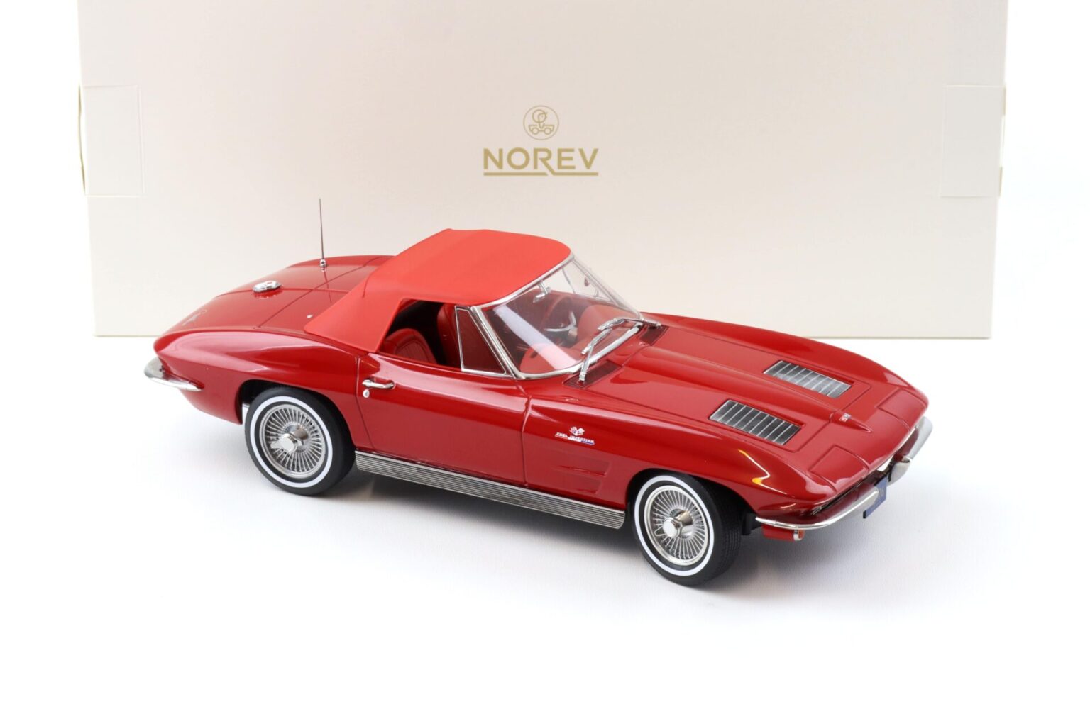 1:18 Norev Chevrolet Corvette Sting Ray Convertible 1963 Riverside red ...
