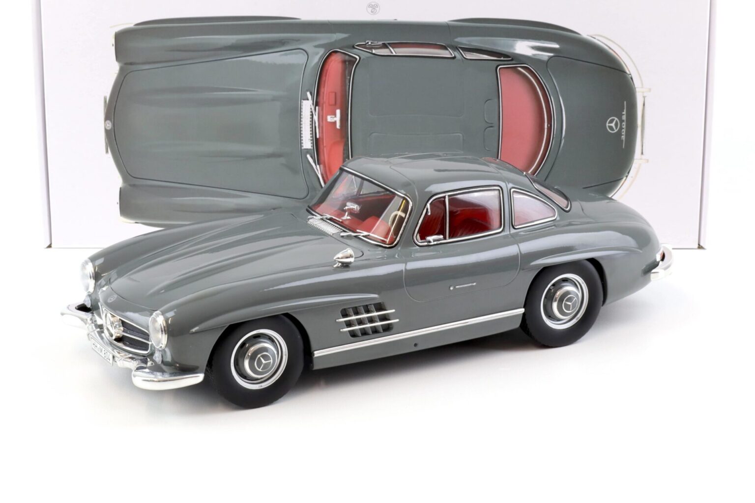 1:12 Norev Mercedes 300SL Gullwing 1954 Graphite grey/ red interior ...