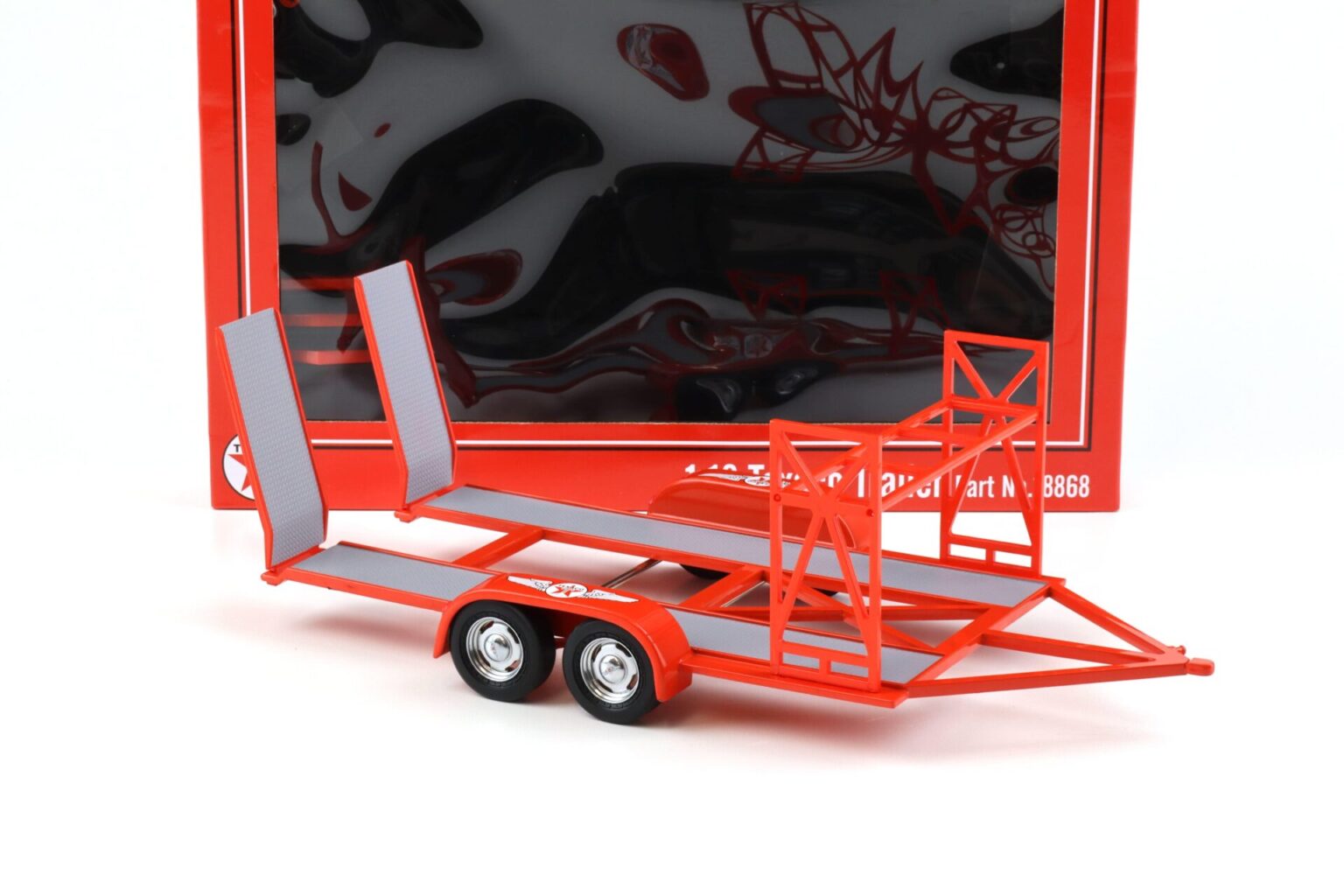 1:18 GMP Tandem Car Trailer Anhänger TEXACO red Diorama Zubehör ...