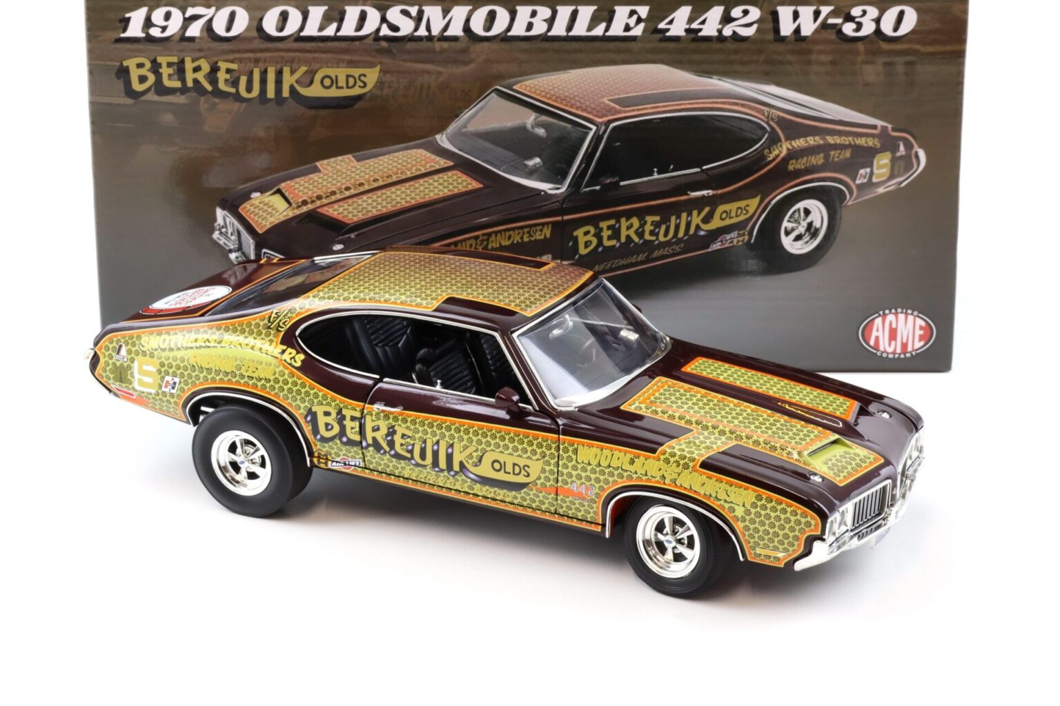 1:18 ACME 1970 Oldsmobile 442 W-30 Berejik Olds brown – Premium-Modelcars