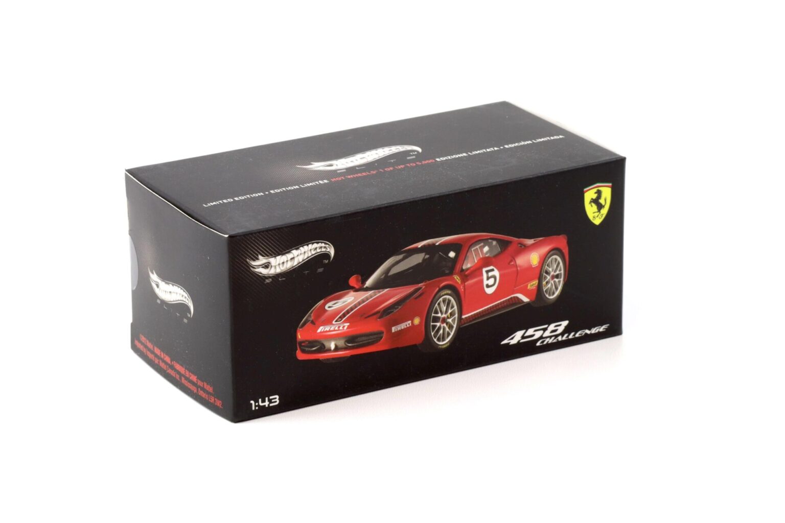 1:43 Hot Wheels Elite Ferrari 458 Challenge Coupe 2011 red #5 – Premium ...