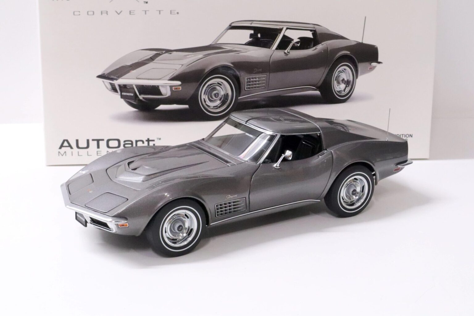 1:18 AUTOart Chevrolet Corvette C3 1970 Laguna Grey Metallic – Premium ...