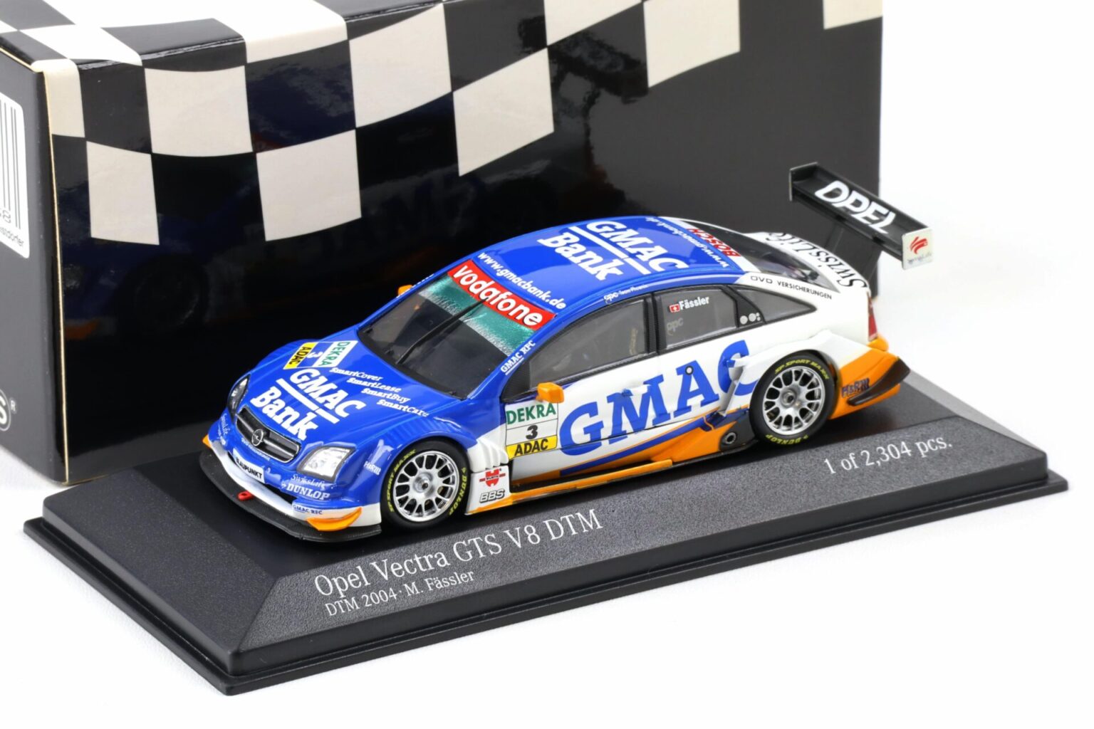 1:43 Minichamps Opel Vectra GTS V8 DTM 2004 Fässler #3 OPC Team Phoenix ...