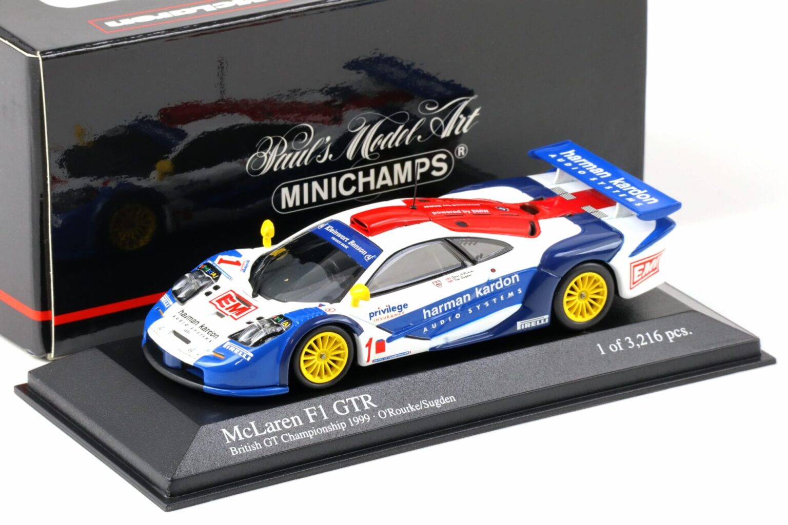 1:43 Minichamps McLaren F1 GTR Long Tail British GTC 1999 O´Rourke ...