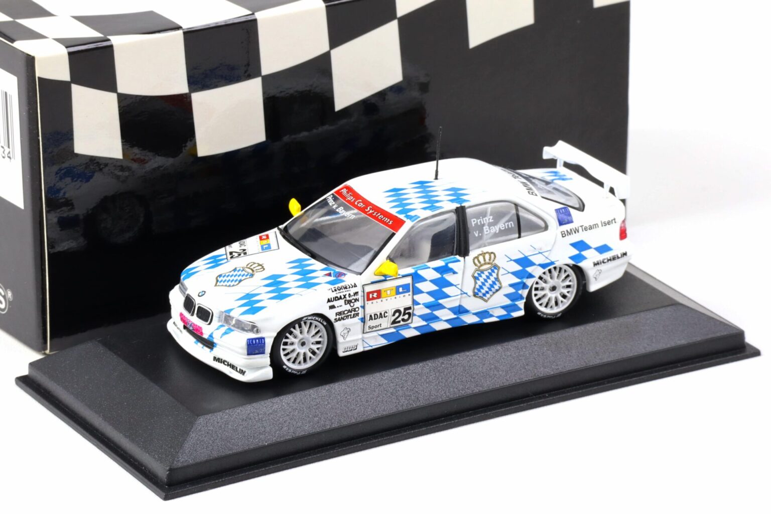 1:43 Minichamps BMW 320i E36 STW 1997 Team Isert #25 Leopold von Bayern ...