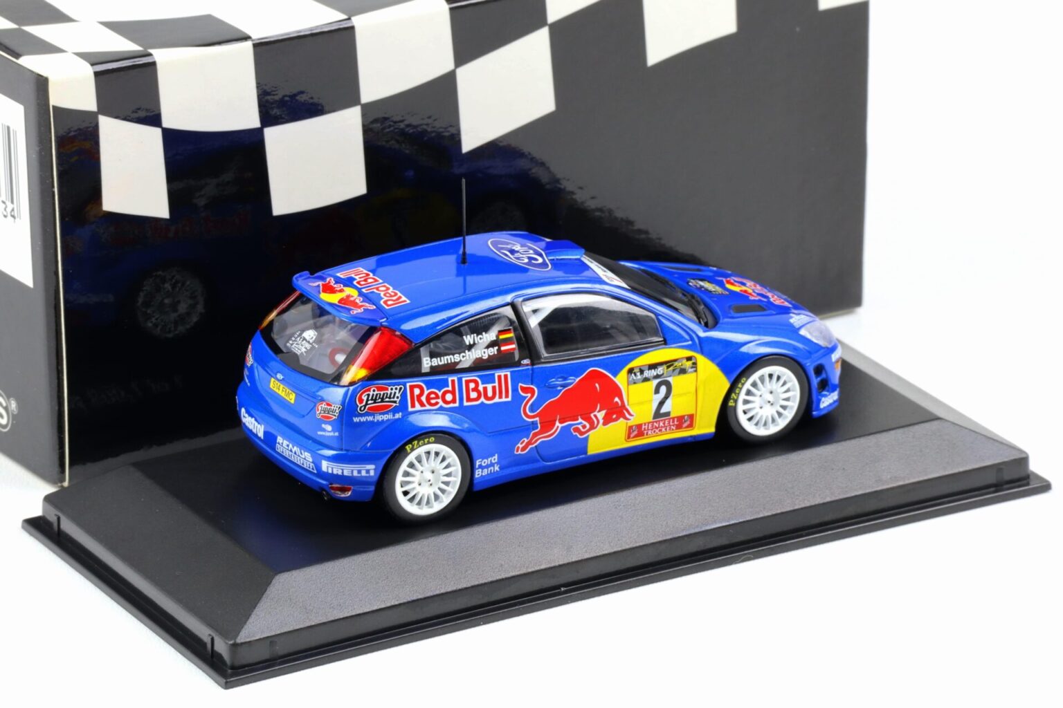 1:43 Minichamps Ford Focus WRC Red Bull A1-Ring Rallye 2001 ...