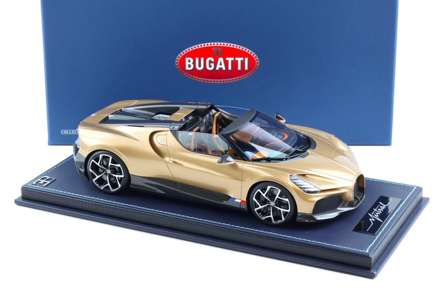 1:18 MR Collection Bugatti W16 Mistral Spider Dore gold metallic ...