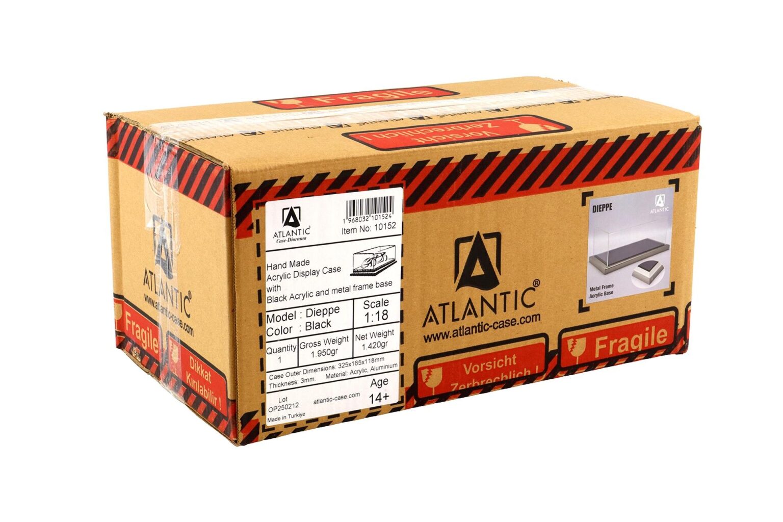 1:18 Atlantic Vitrine Show Case Display Case DIEPPE black Acrylic Base ...