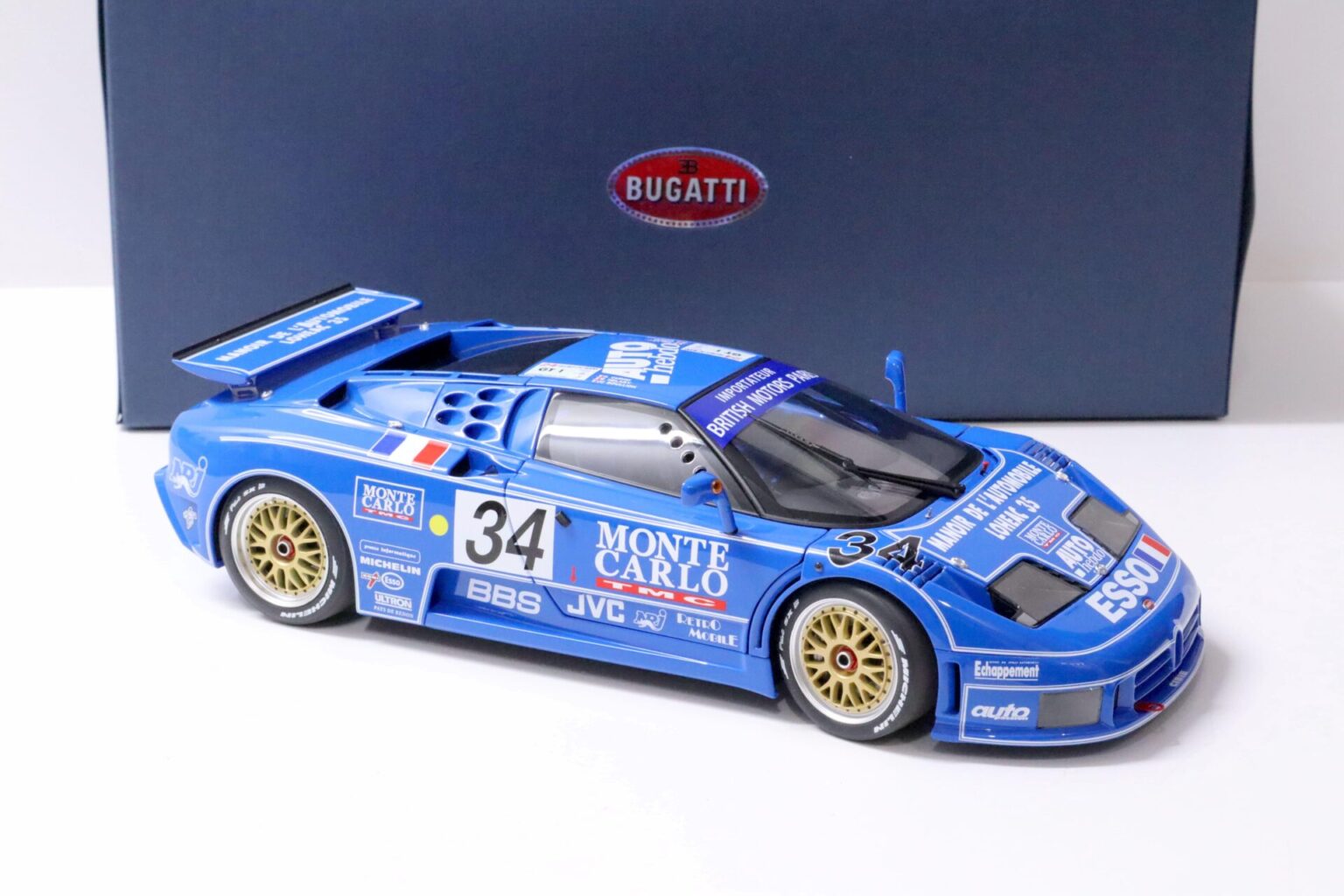 1:18 AUTOart Bugatti EB110 LM Le Mans 1994 blue #34 ESSO TMC – Premium ...