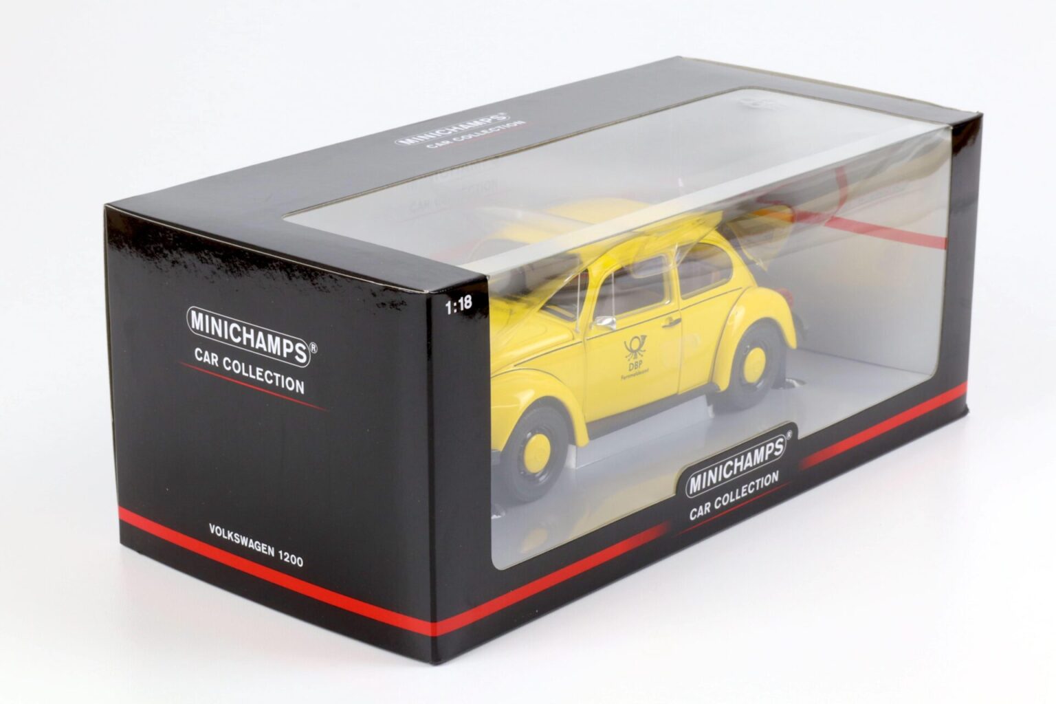 1:18 Minichamps VW Käfer 1200 yellow 1979 Deutsche Bundespost ...