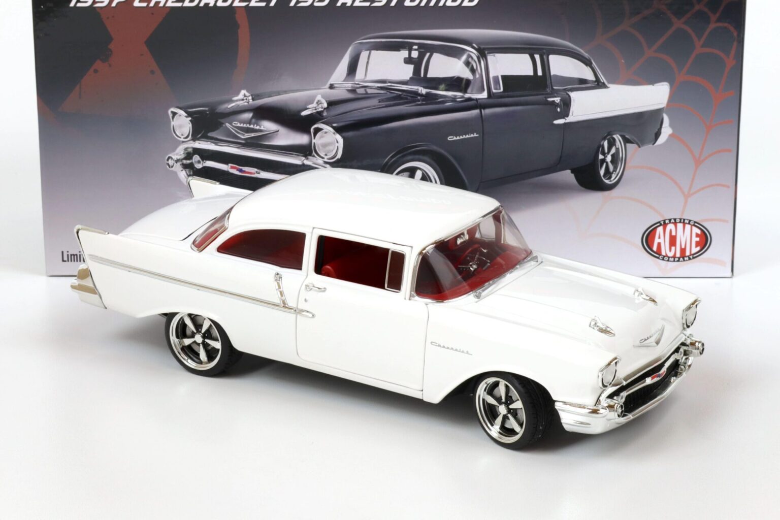 1:18 ACME 1957 Chevrolet Bel Air 150 Custom Restomod HOURGLASS all ...