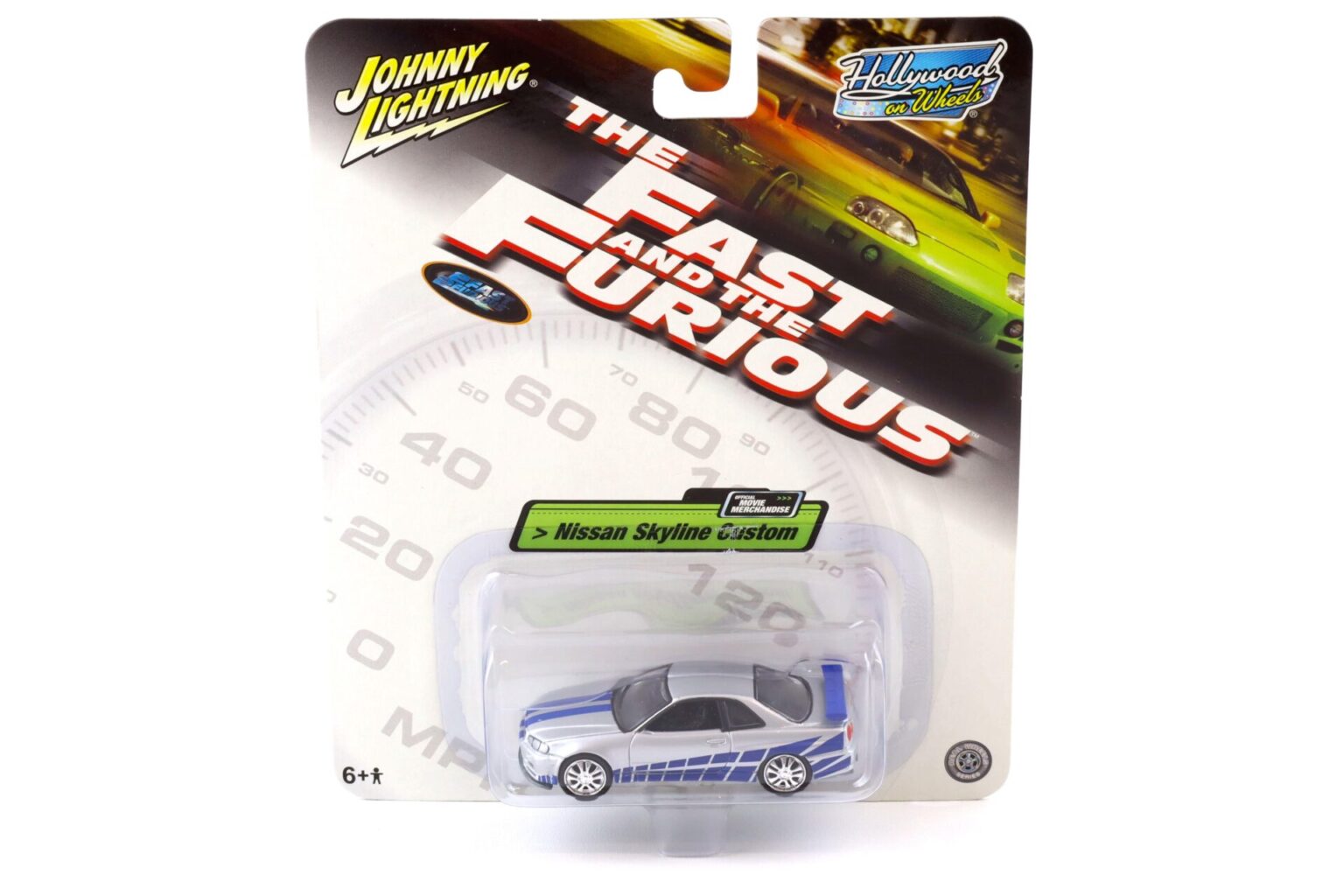 1:64 Johnny Lightning Nissan Skyline R34 Custom silver THE FAST AND THE ...