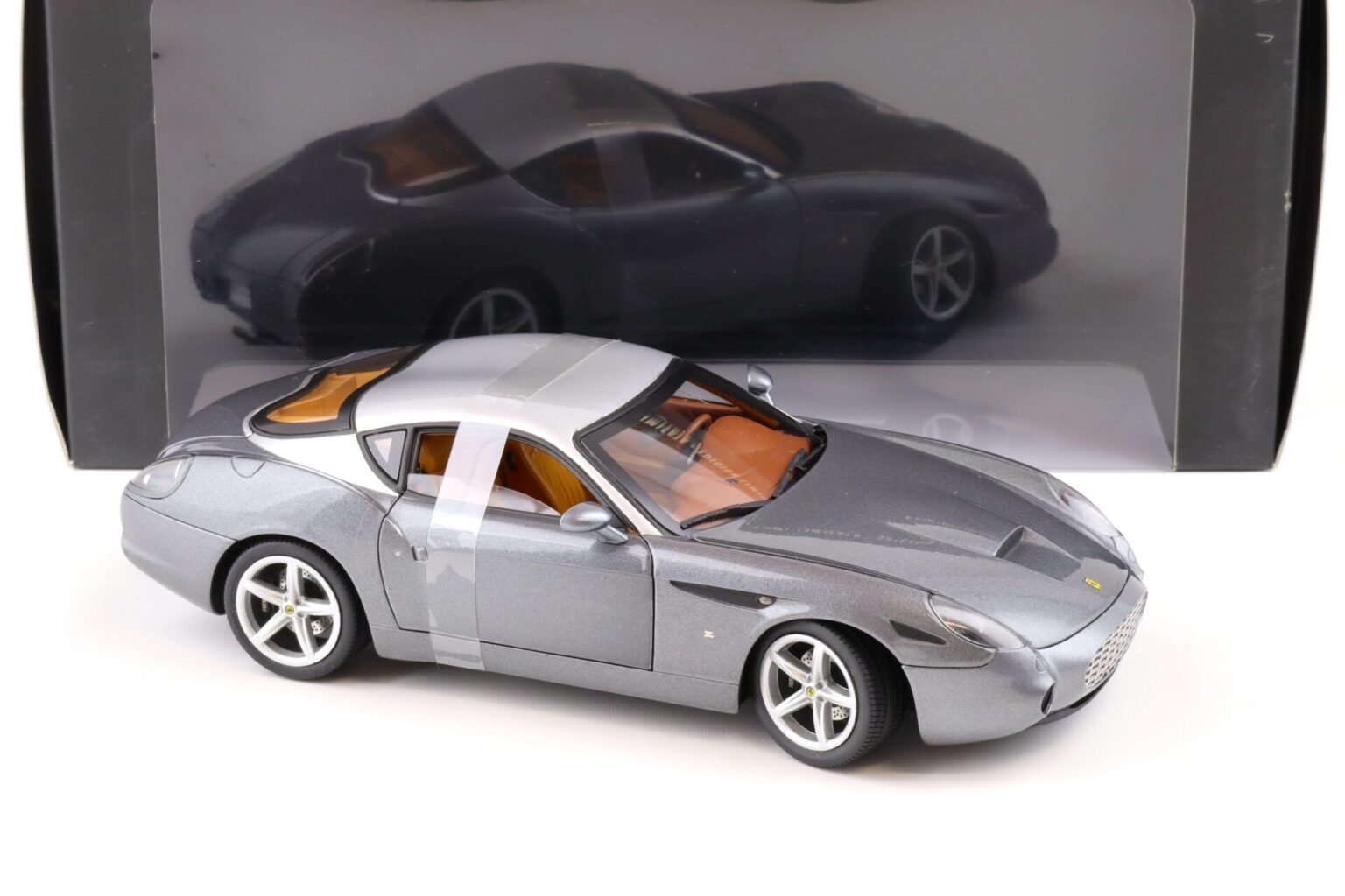 1:18 Hot Wheels Elite Ferrari 575 GTZ Zagato Coupe grey metallic ...