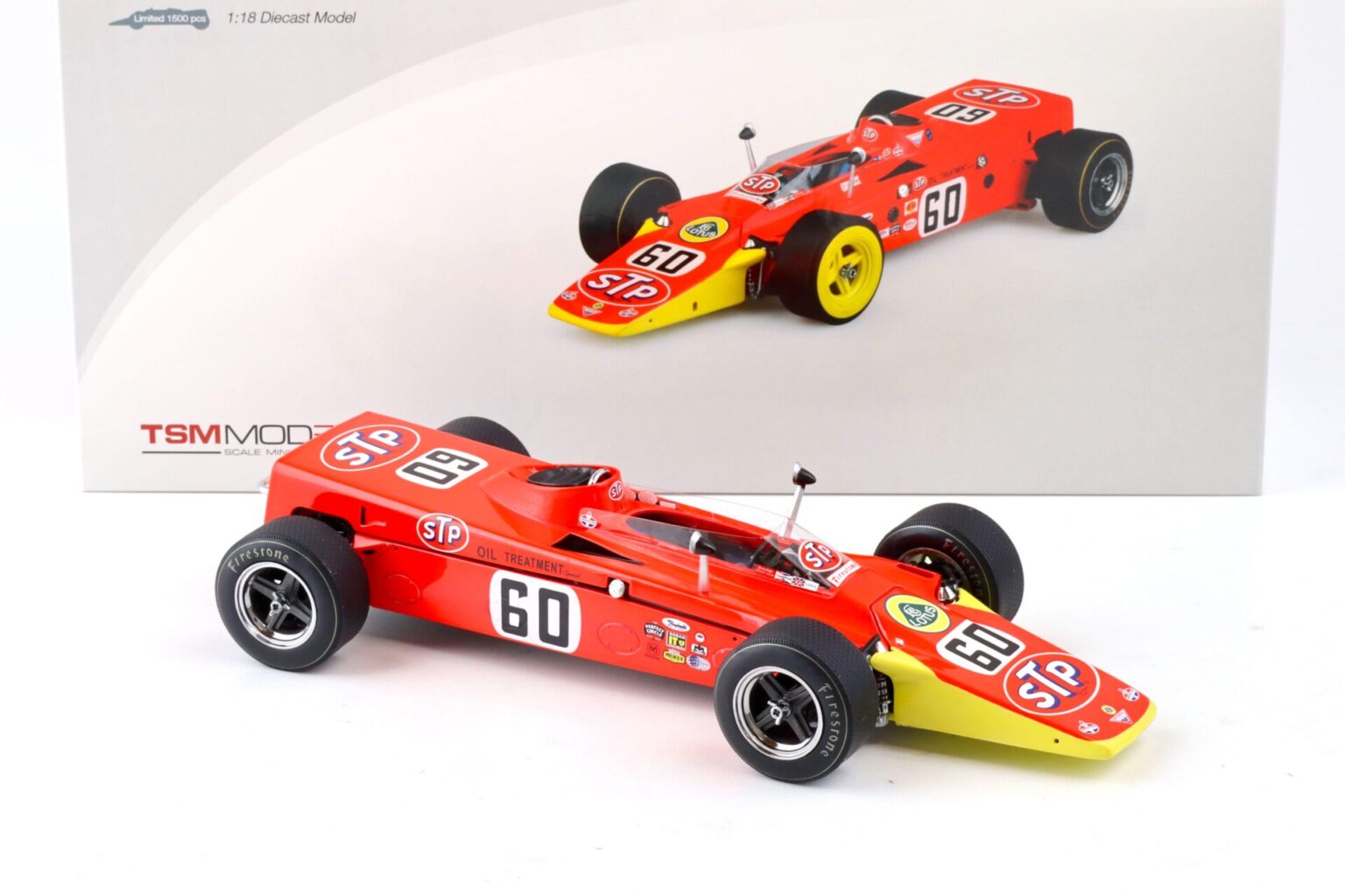 1:18 TSM Model 1968 Team Lotus Type 56 Indy 500 J.Leonard #60 Die-Cast ...