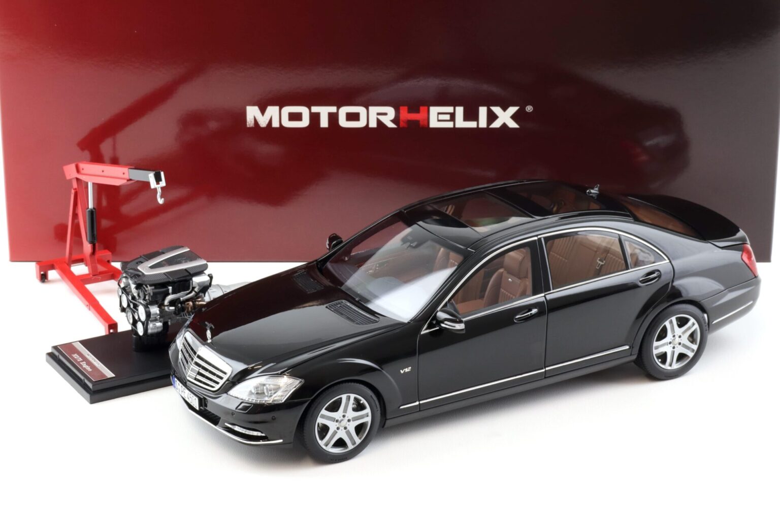 1:18 Motorhelix Mercedes S-Class S600L W221 Limousine Obsidian black ...