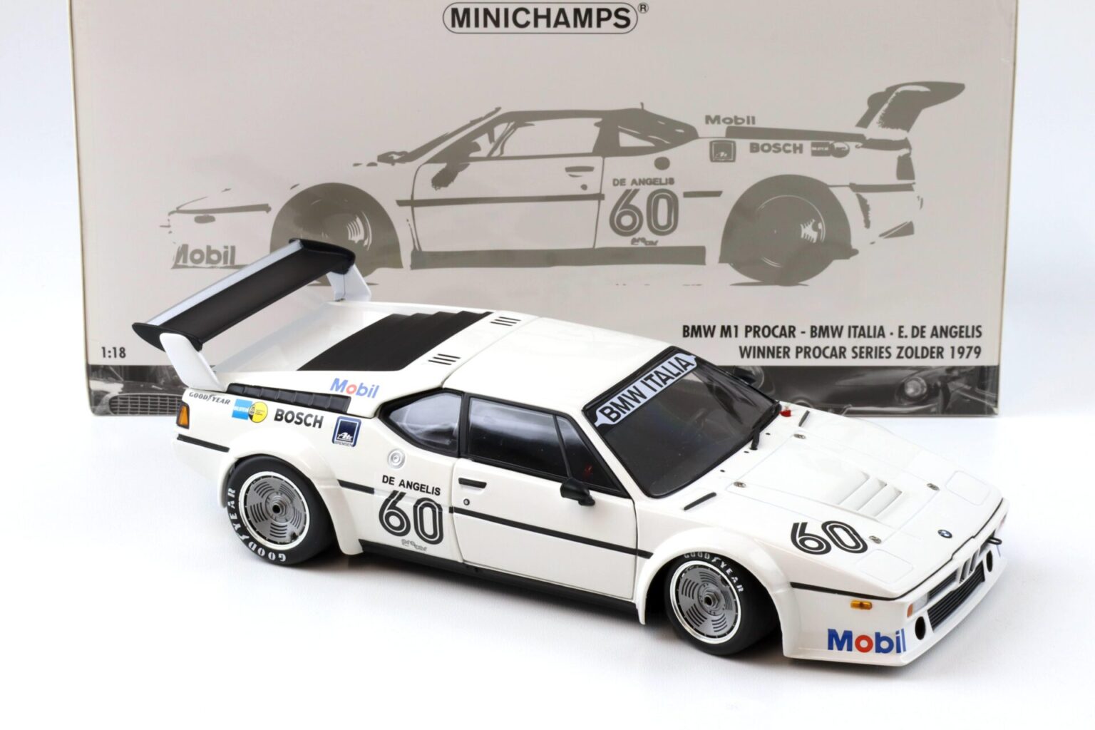 1:18 Minichamps BMW M1 ProCar BMW Italia Angelis #60 Winner Procar ...
