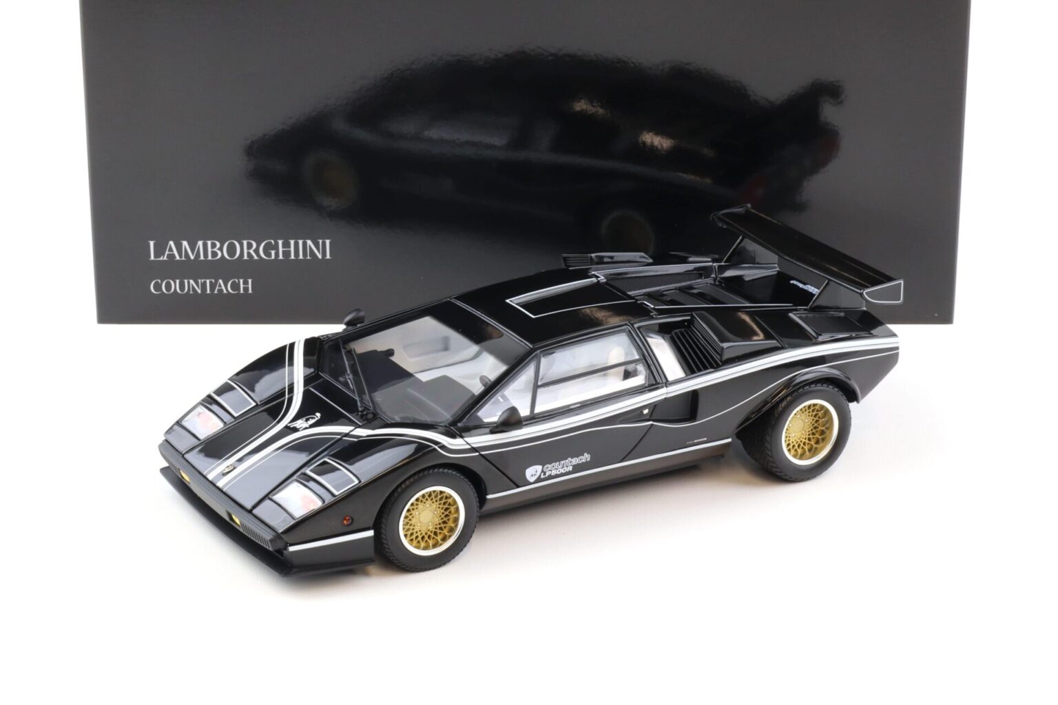 1:18 Kyosho Lamborghini Countach LP 500R Coupe black/ gold wheels ...