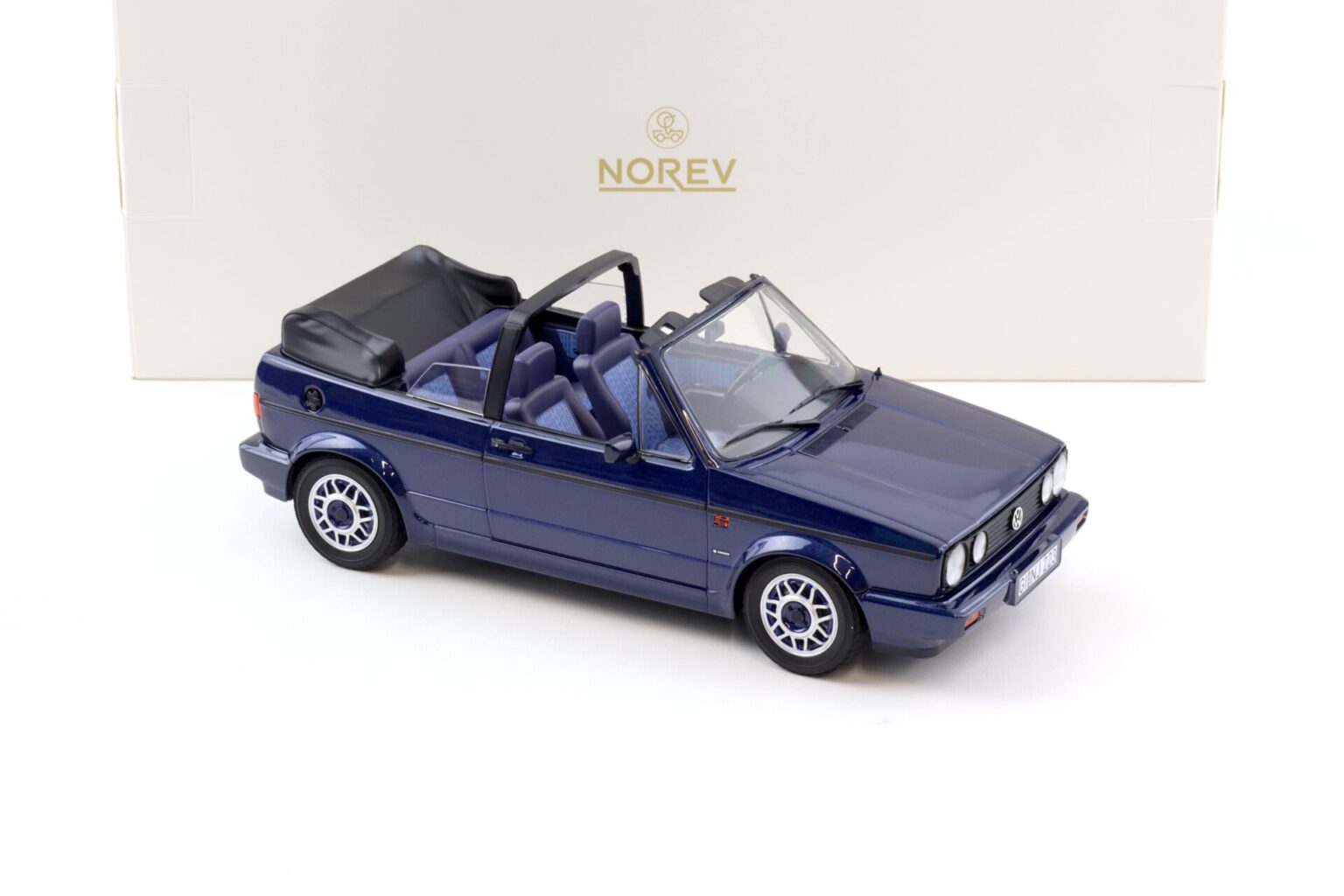 1:18 Norev VW Golf 1 Cabriolet Quartett 1991 Inca blue metallic ...